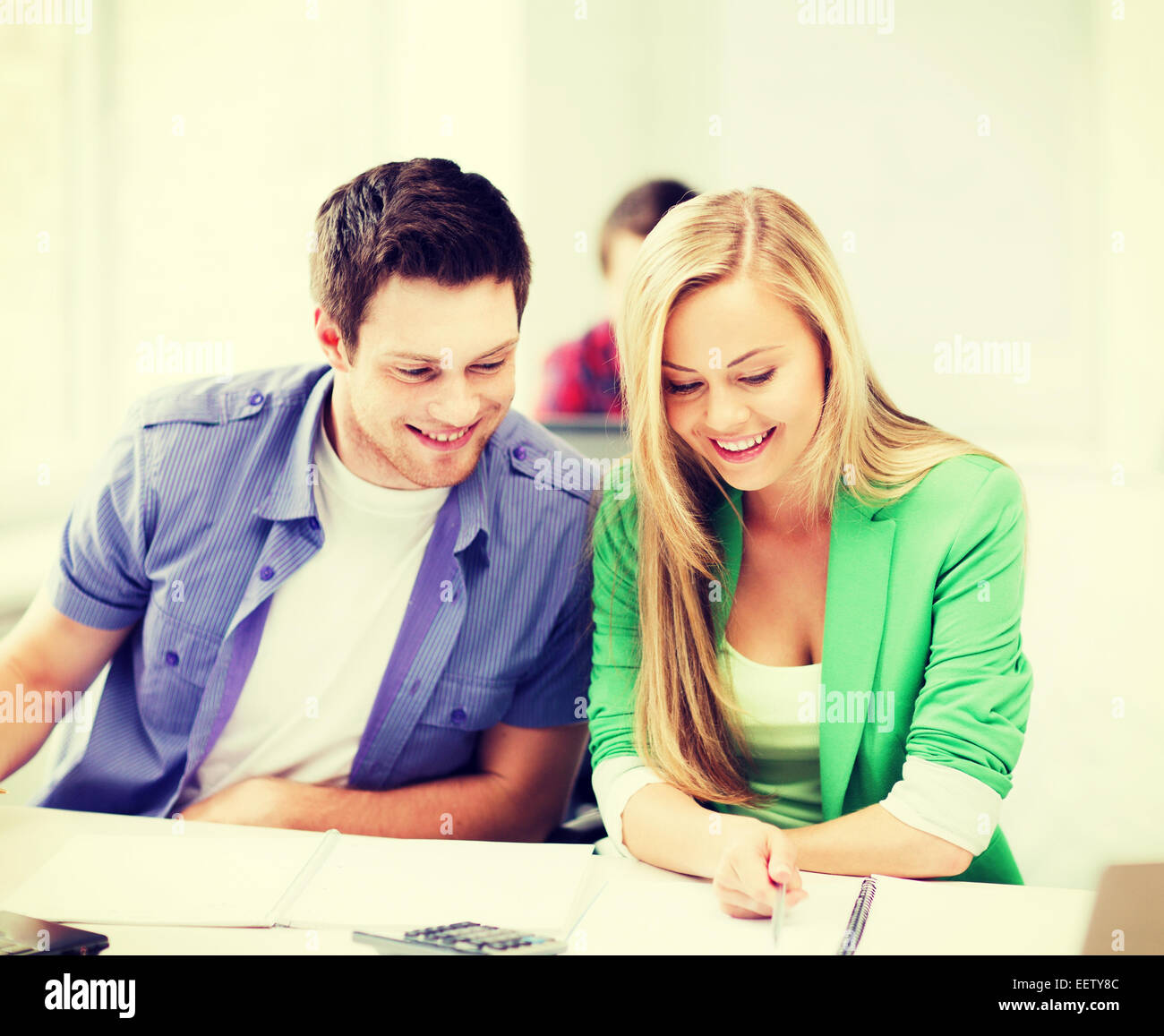 students doing mathematics at school Stock Photo - Alamy