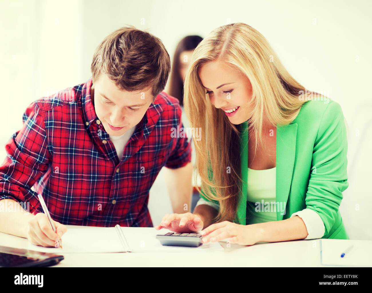 students doing mathematics at school Stock Photo - Alamy