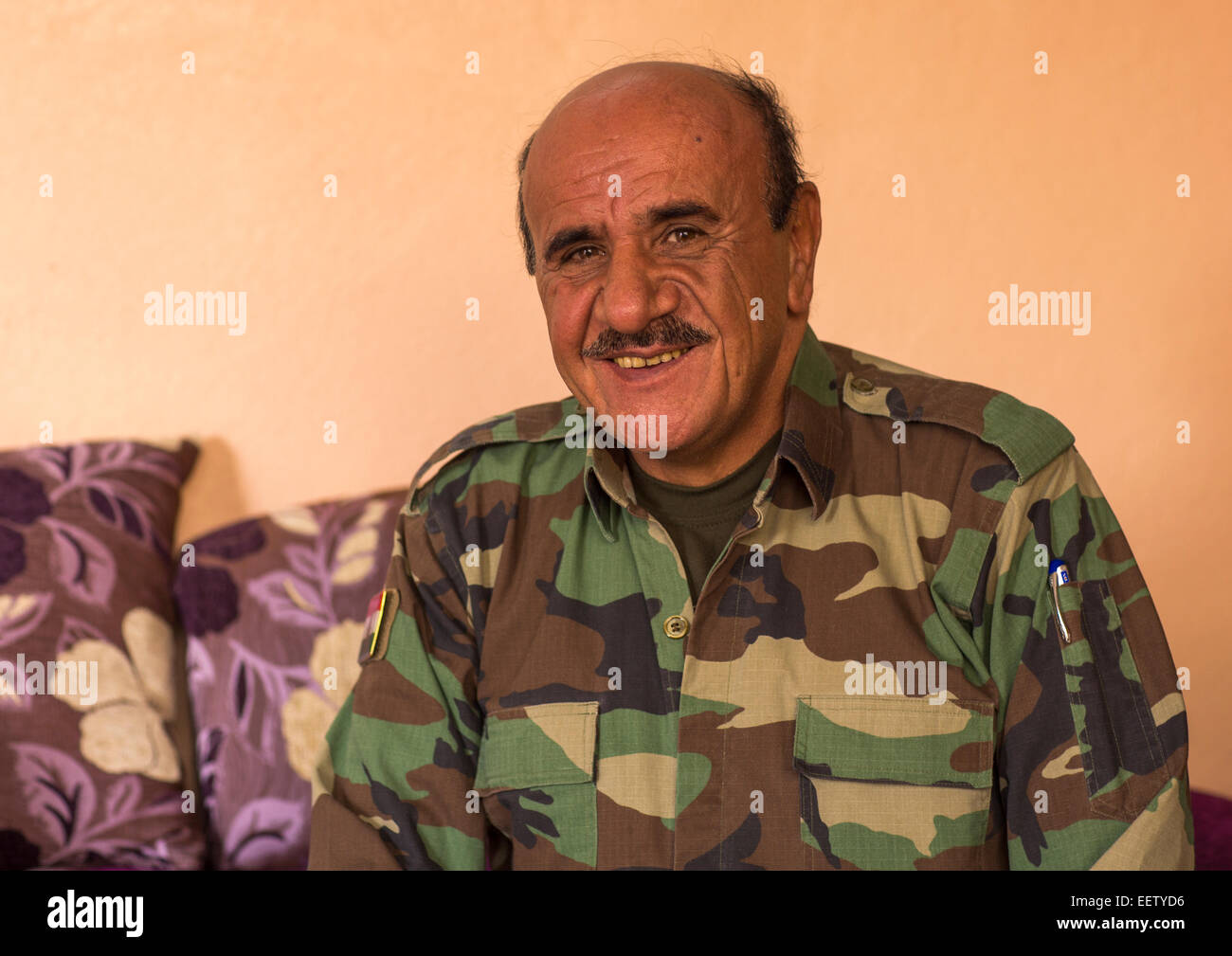 Kurdish General Peshmerga On The Frontline, Duhok, Kurdistan, Iraq ...