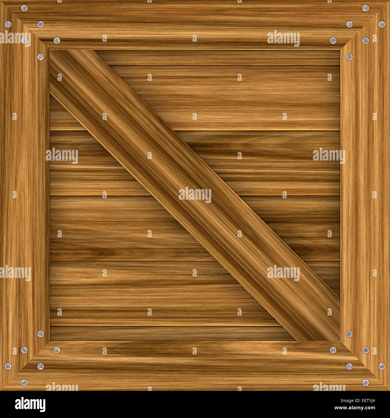 Side view of square wooden crate Stock Photo - Alamy