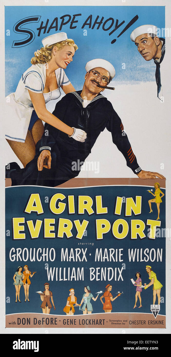 A Girl in Every Port - Movie Poster Stock Photo - Alamy
