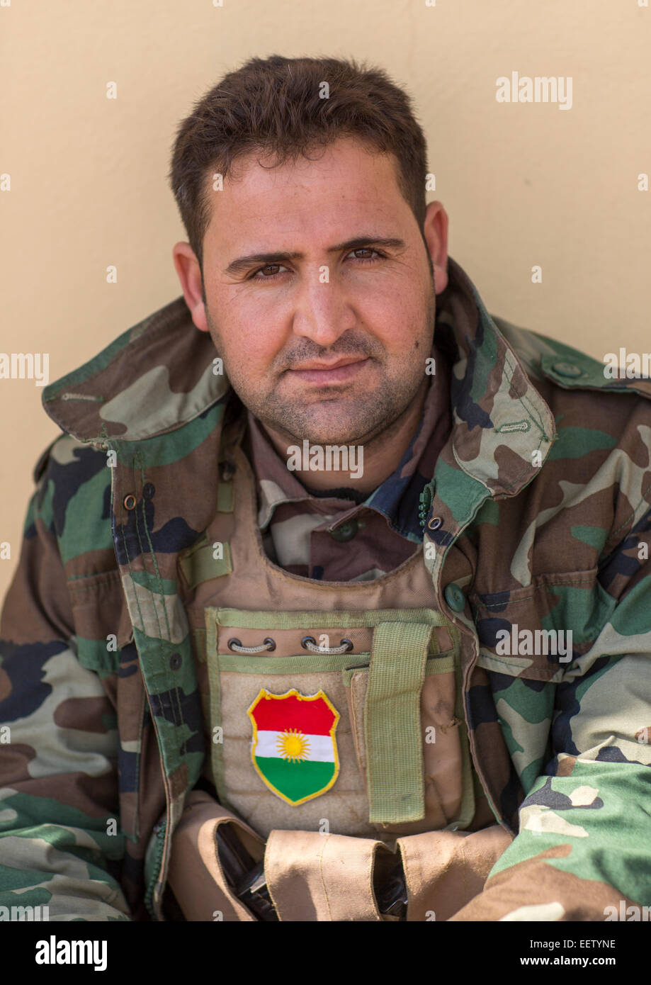 Kurdish Peshmerga On The Frontline, Duhok, Kurdistan, Iraq Stock Photo ...