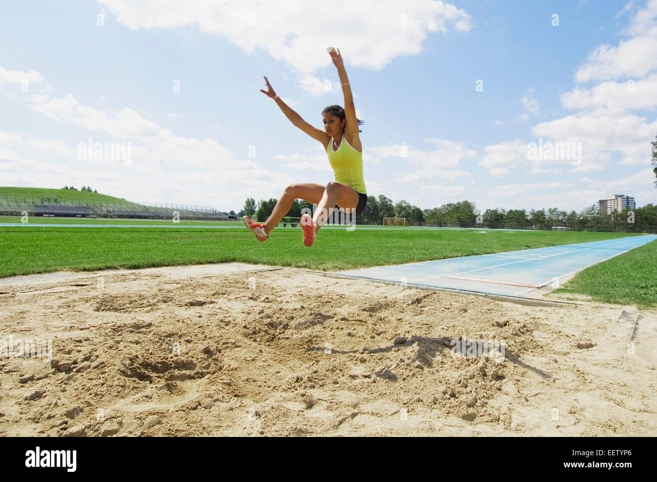 Boy fitness long sports jump hi-res stock photography and images - Alamy