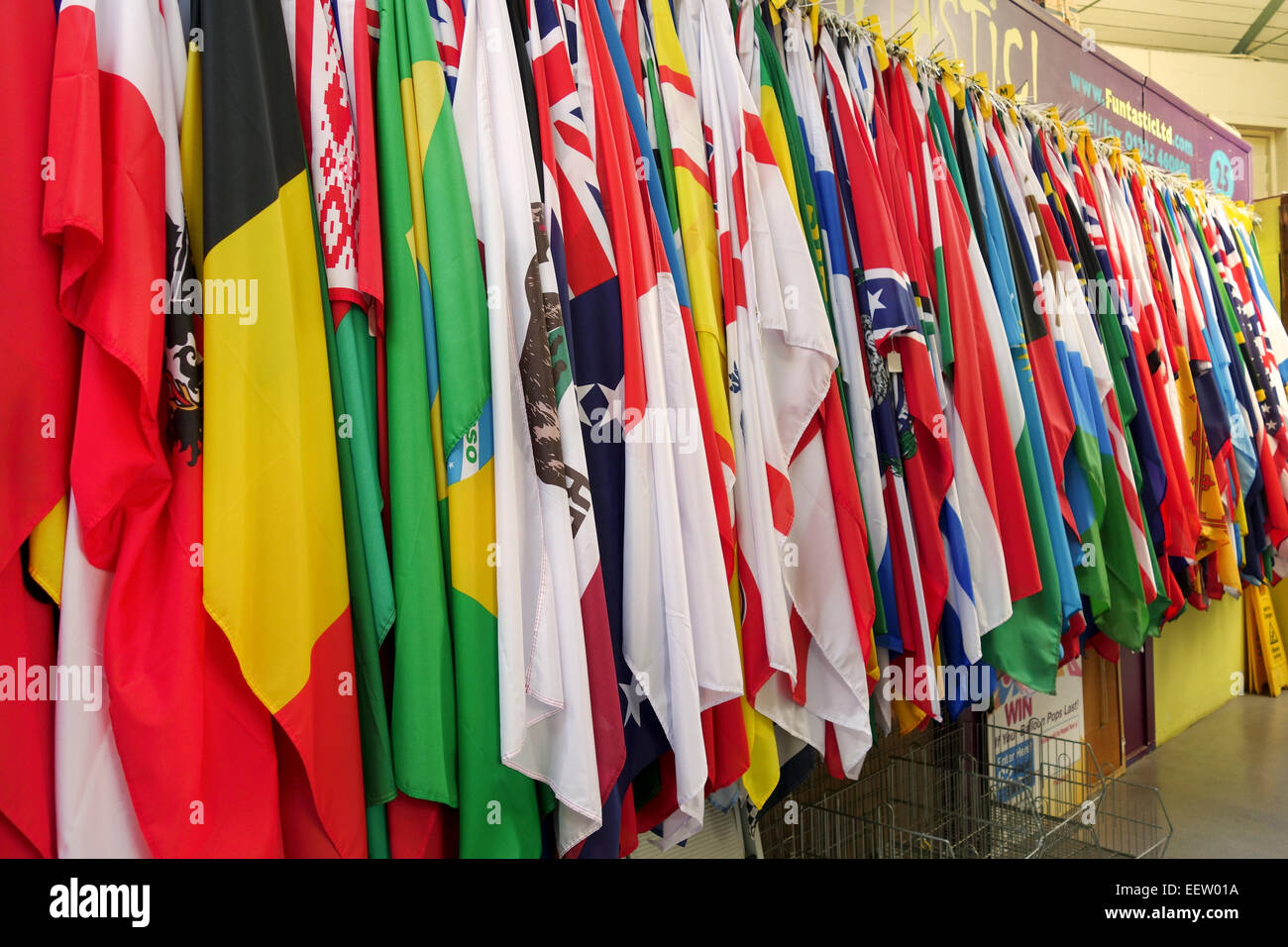 Close up of an assortment of colourful world flags Stock Photo - Alamy