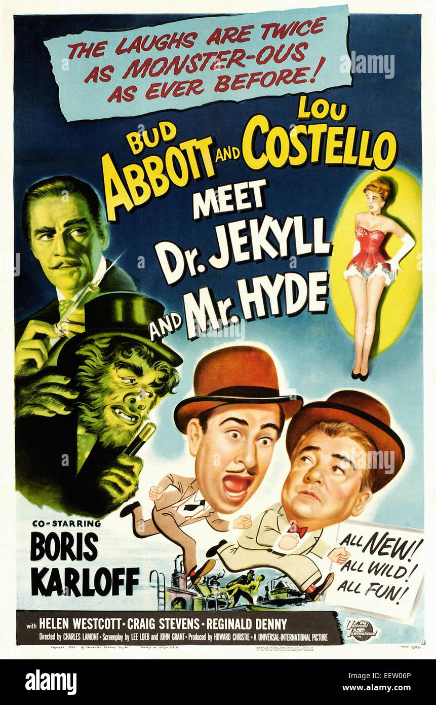 Abbott and Costello Meet Dr Jekyll and Mr Hyde - Movie Poster Stock Photo - Alamy