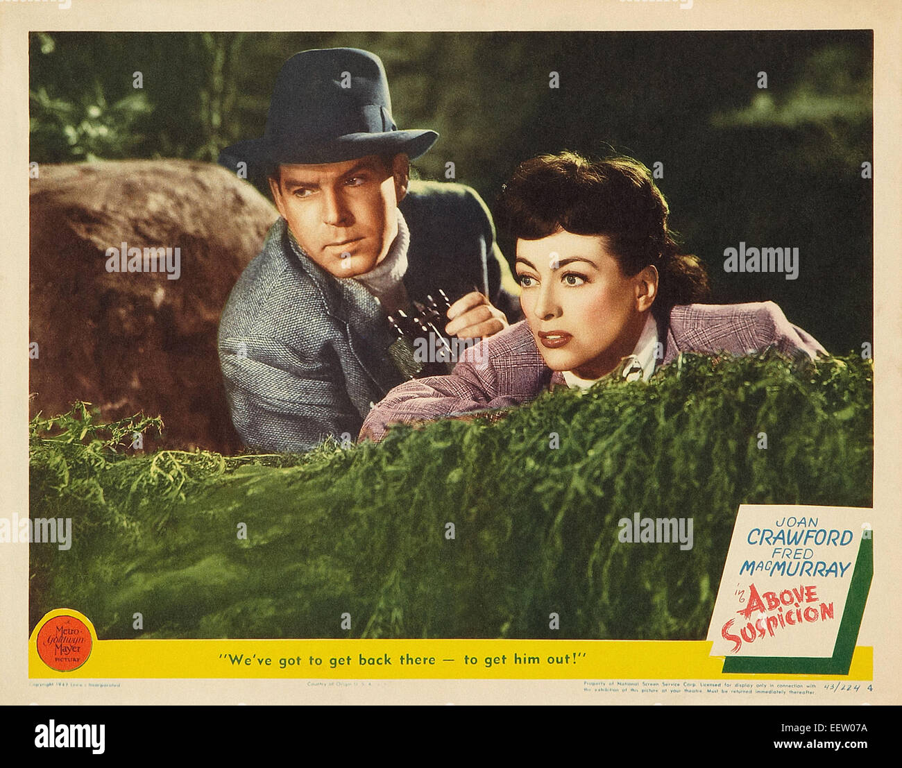 Above Suspicion - Movie Poster Stock Photo - Alamy