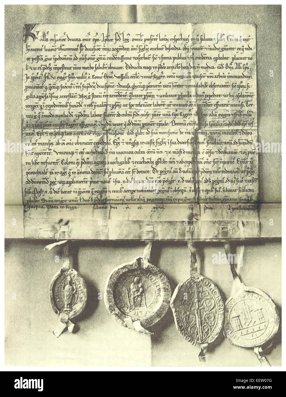 This 1897 illustration by Mettig depicts a historical document from ...