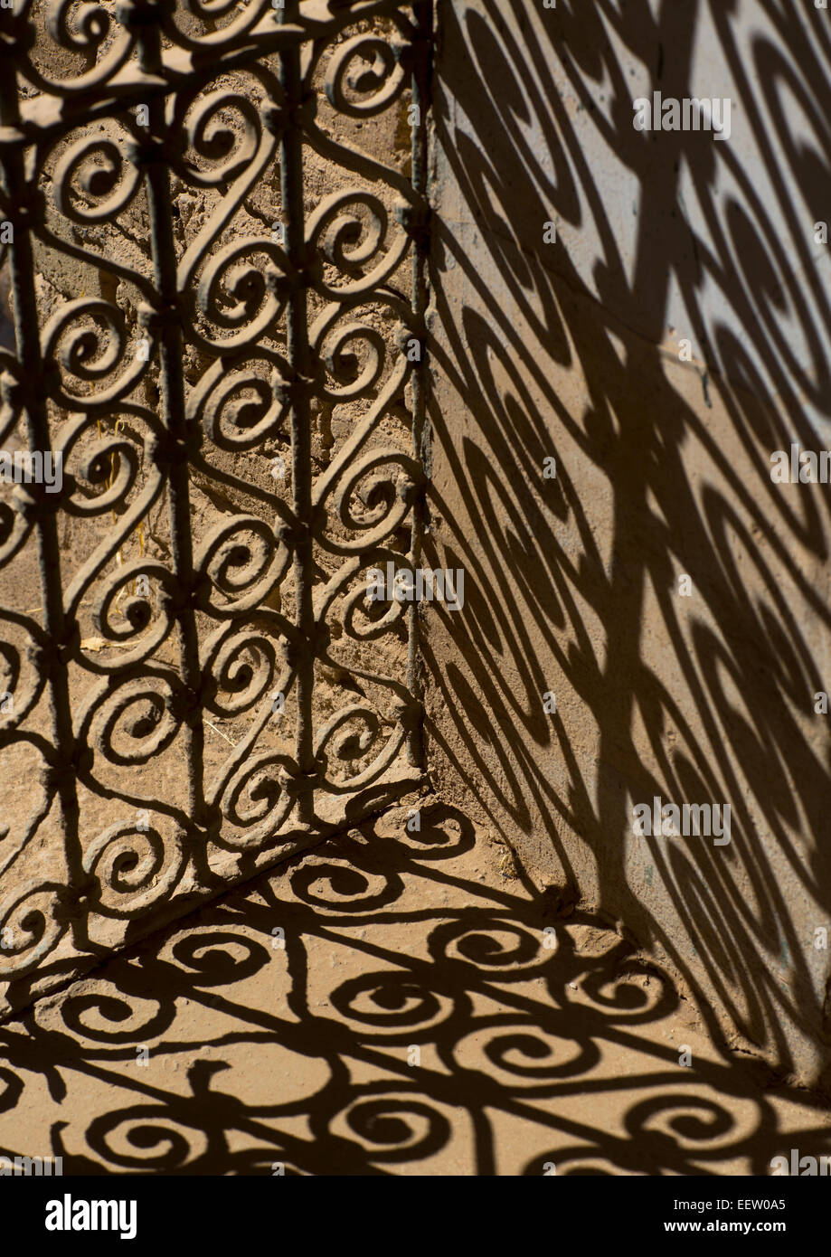 Wrought Iron Window In The Citadel, Erbil, Kurdistan, Iraq Stock Photo ...