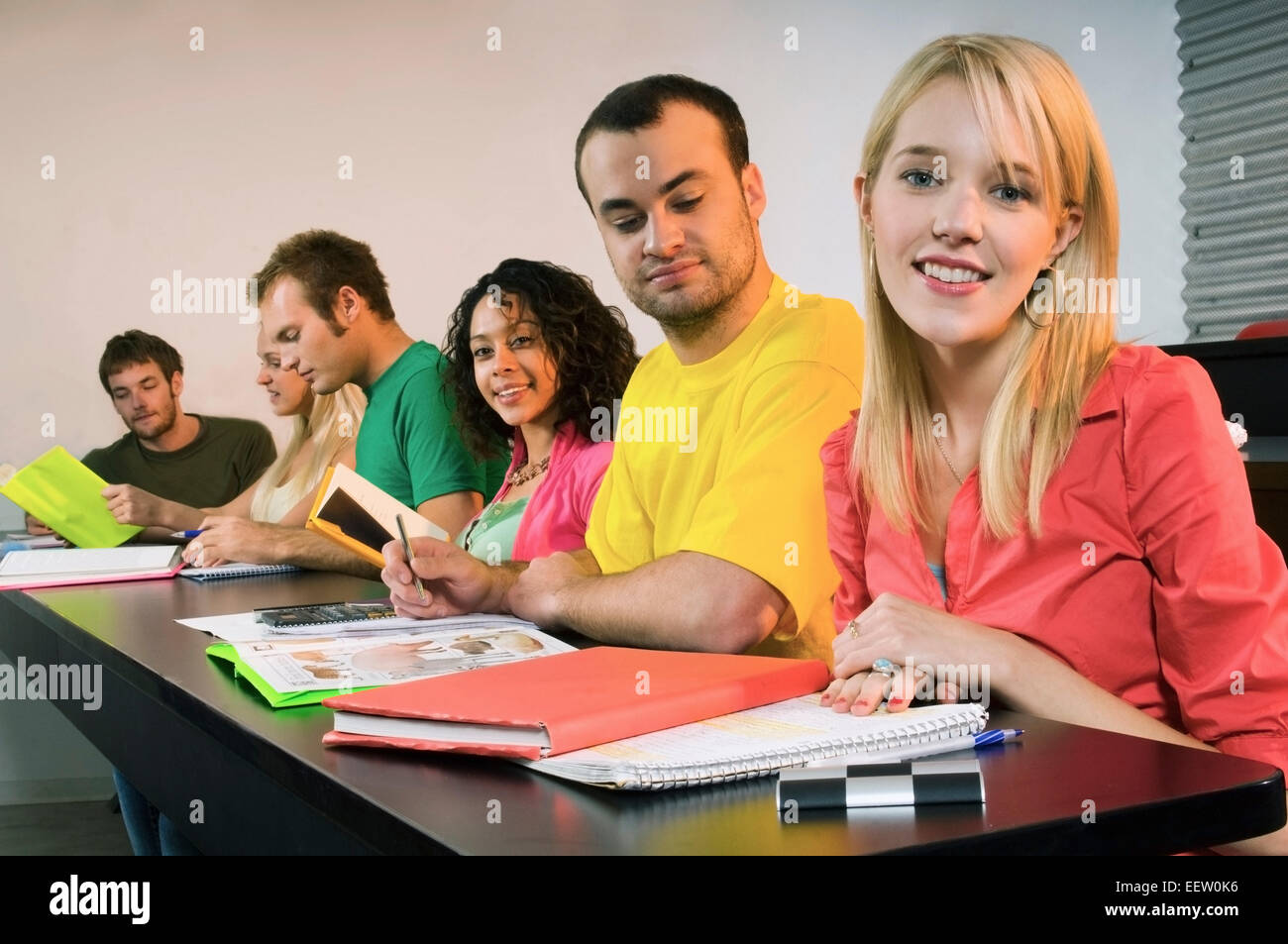 College students in a classroom Stock Photo - Alamy