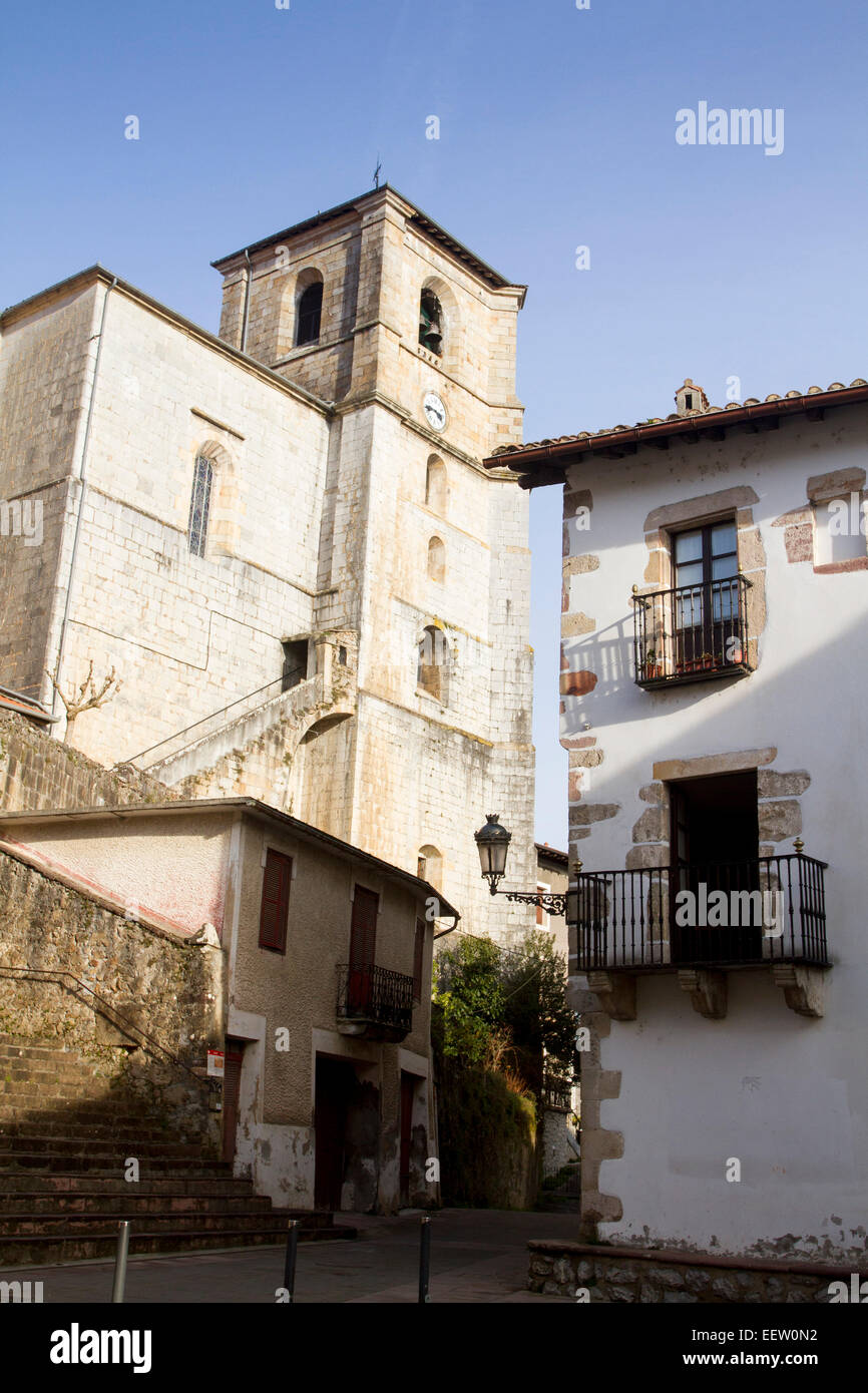 San Esteban church, Bera, Navarre, Spain Stock Photo - Alamy