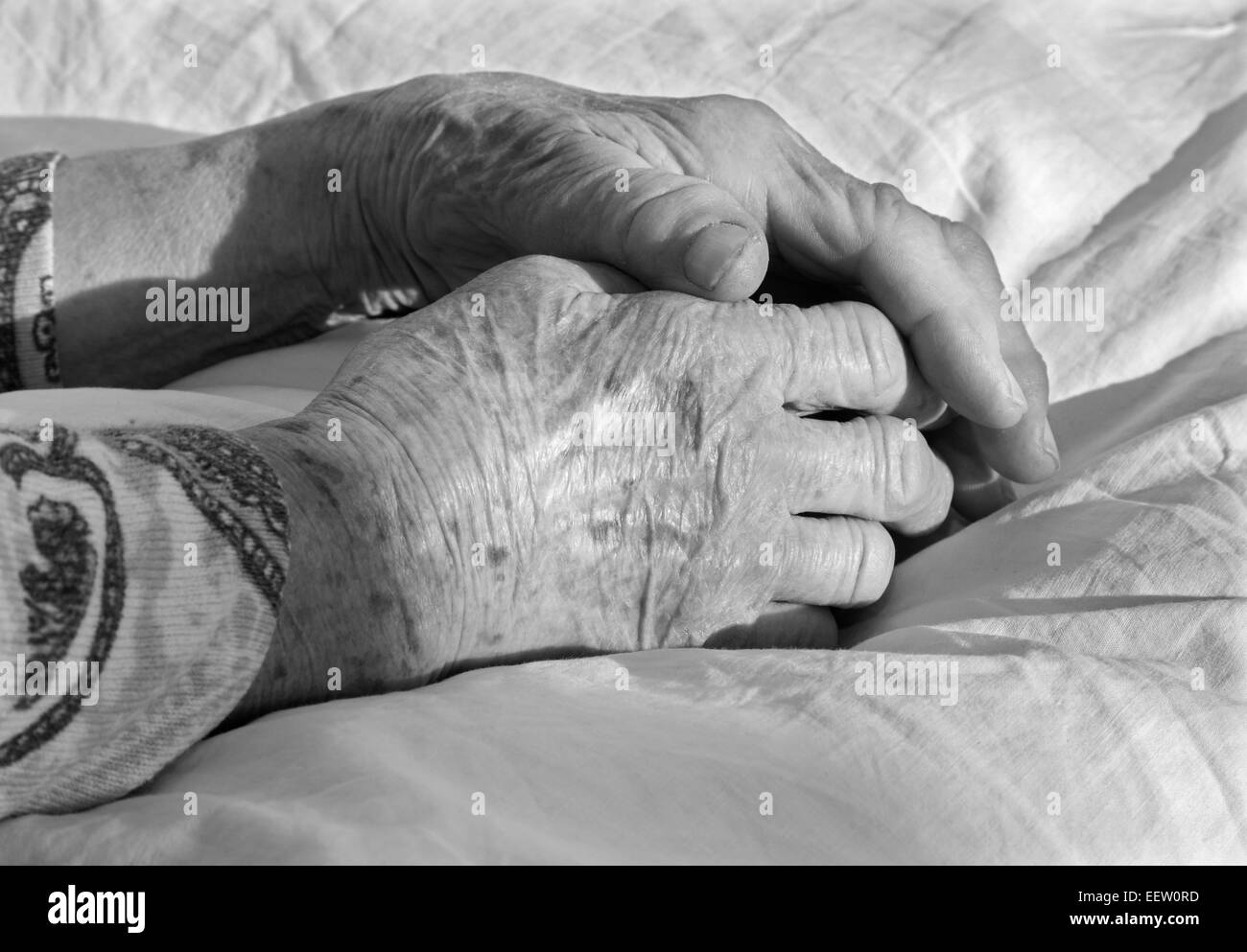 Senior woman help Black and White Stock Photos & Images - Alamy