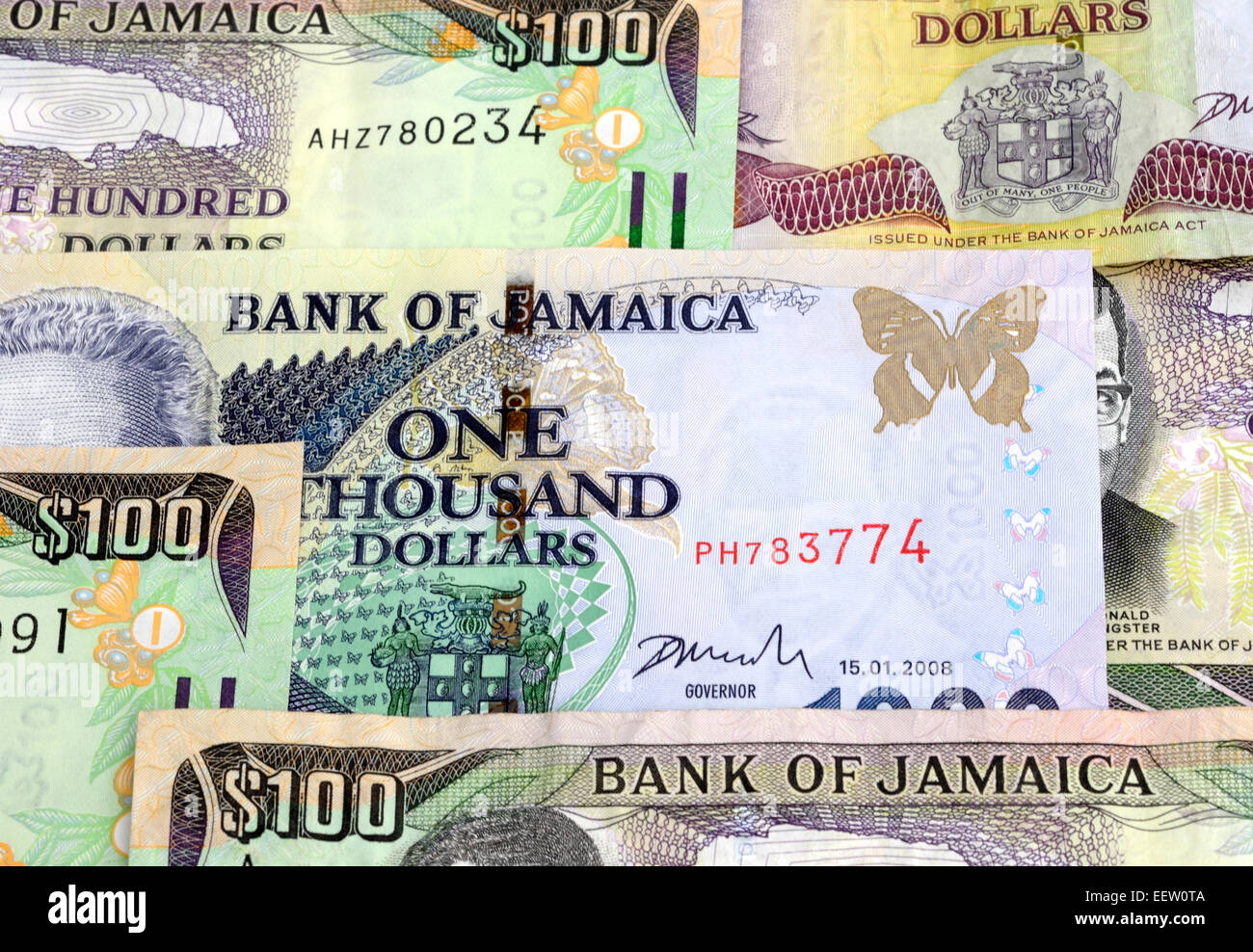 Jamaica Dollar Bank Notes Stock Photo - Alamy