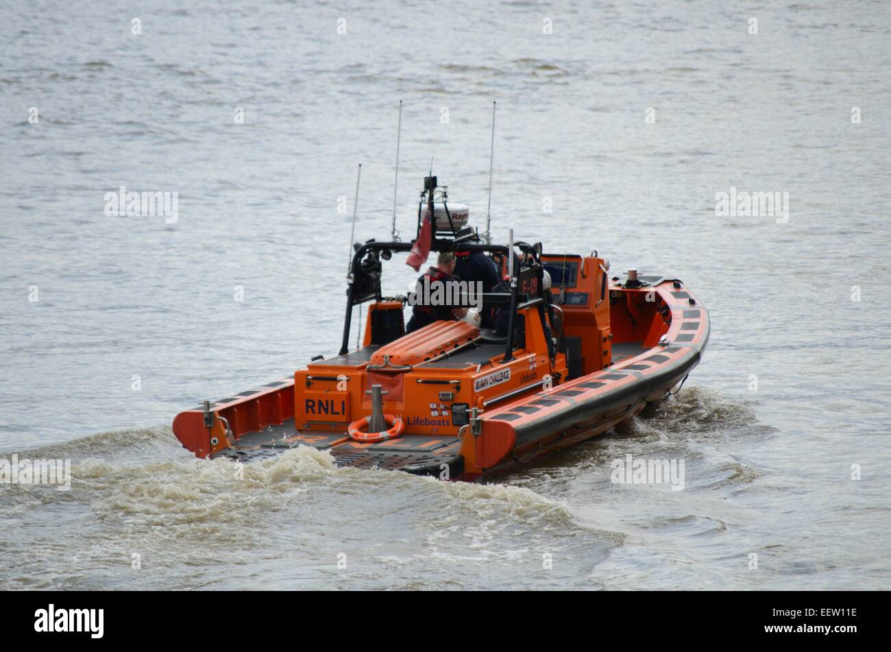 Rescue boat RIB on the River Thames in London, England Stock Photo - Alamy