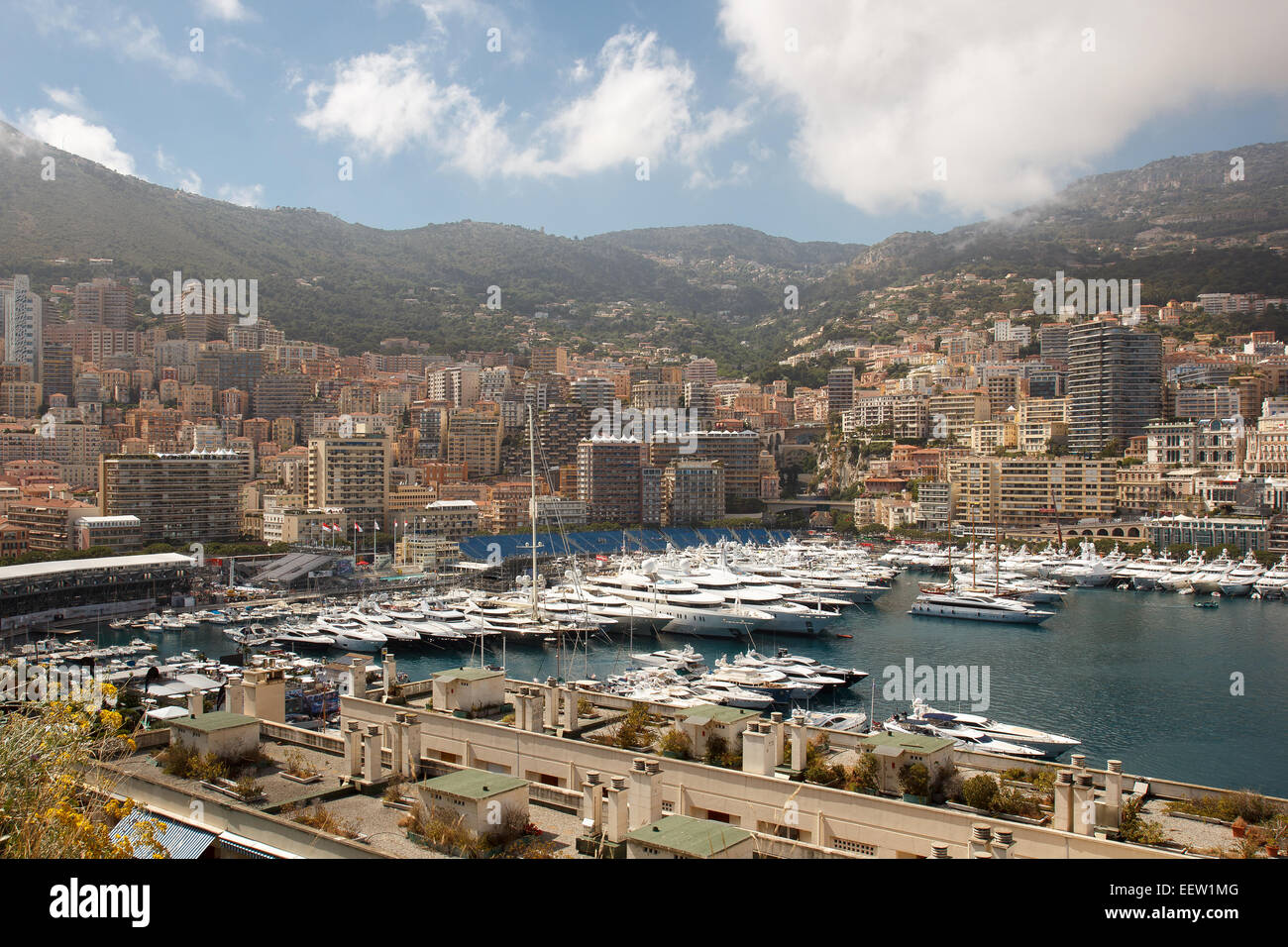 Monaco yacht harbor Stock Photo - Alamy