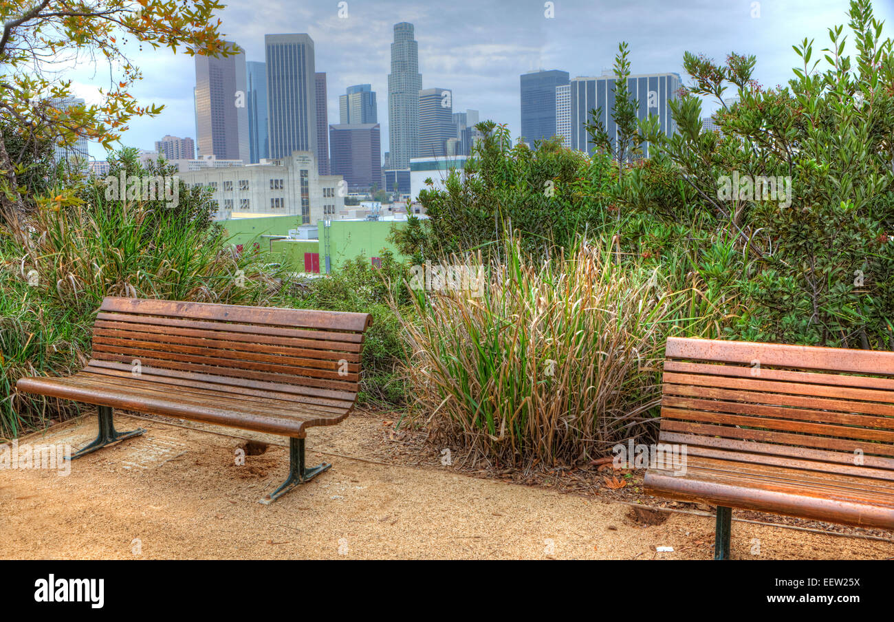 Los angeles park bench hi-res stock photography and images - Alamy