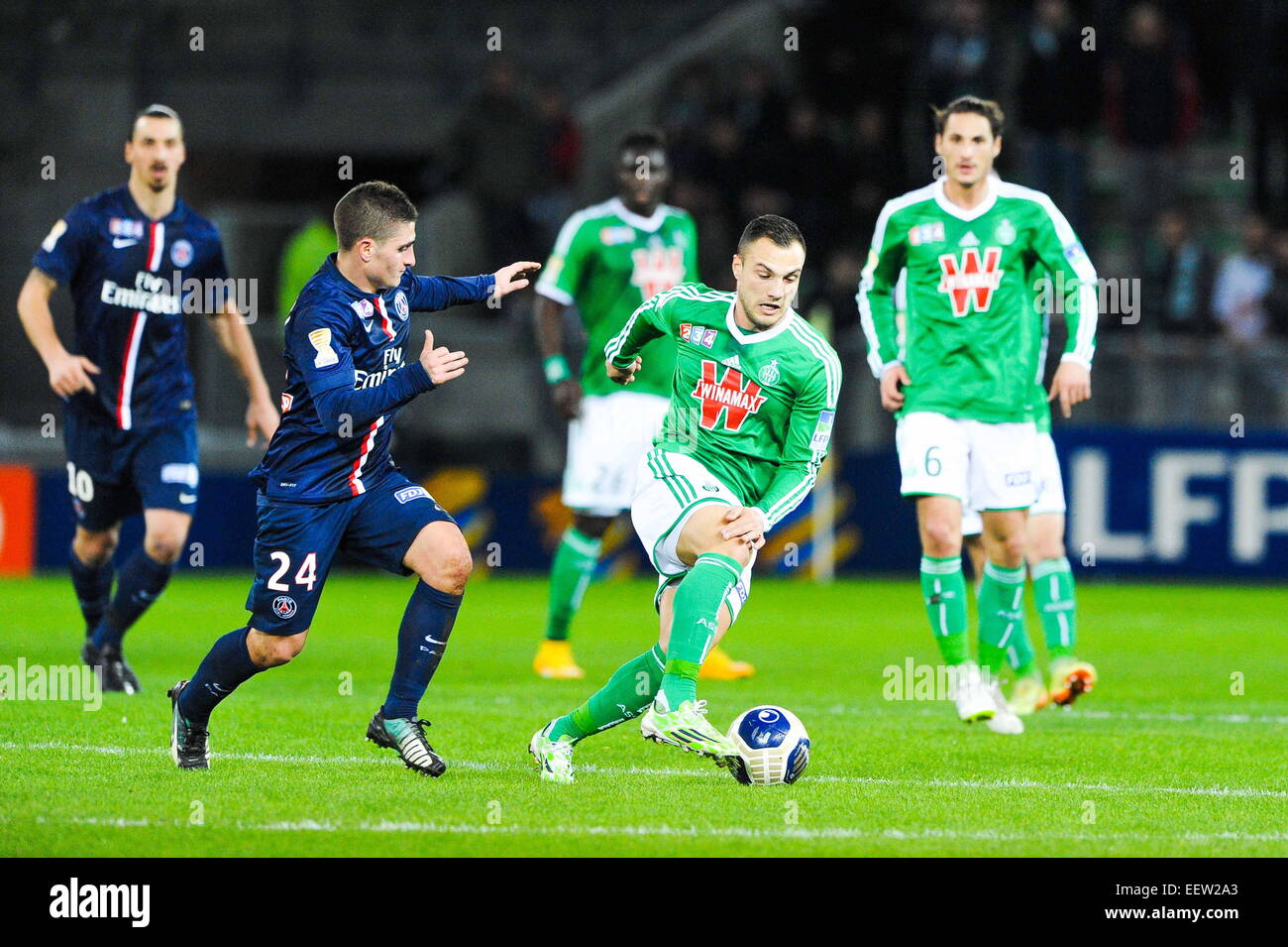Yohan MOLLO - 13.01.2015 - Saint Etienne/Paris Saint Germain - 1 ...