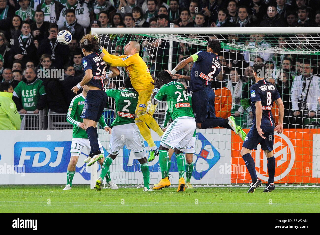 Stephane RUFFIER - 13.01.2015 - Saint Etienne/Paris Saint Germain - 1 ...