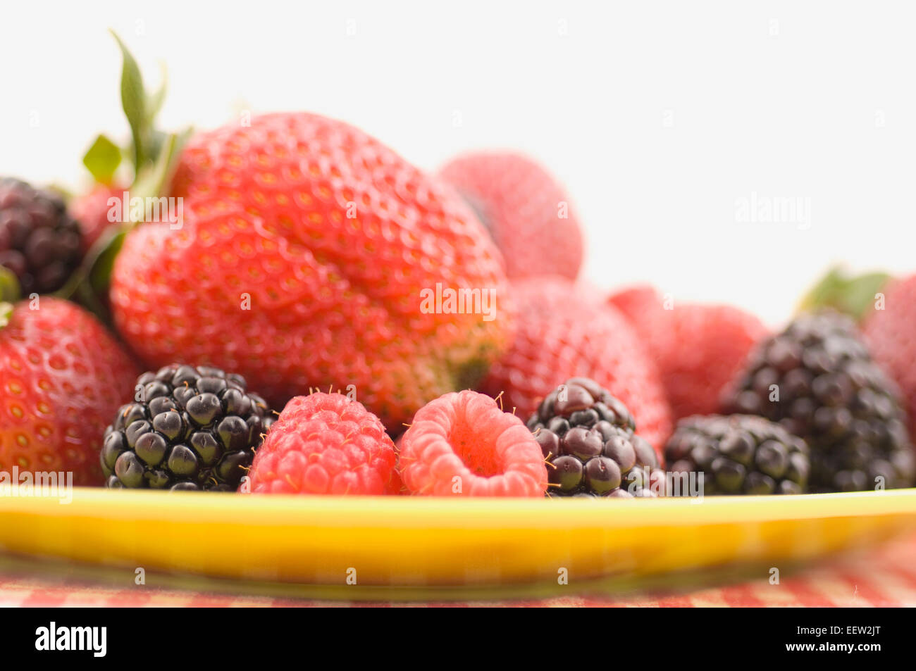 Plate of mixed berries Stock Photo - Alamy