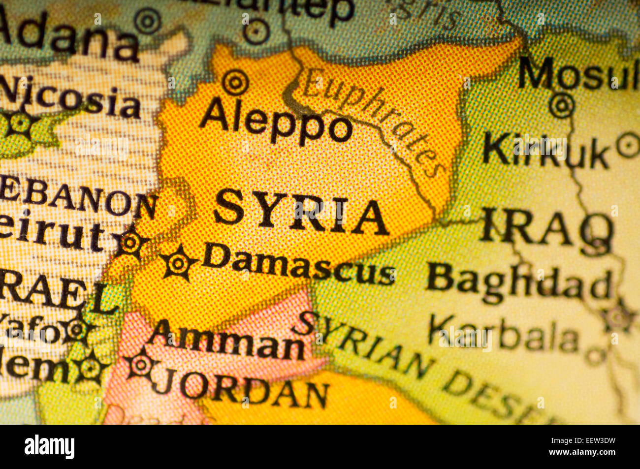 Map of Syria Stock Photo - Alamy