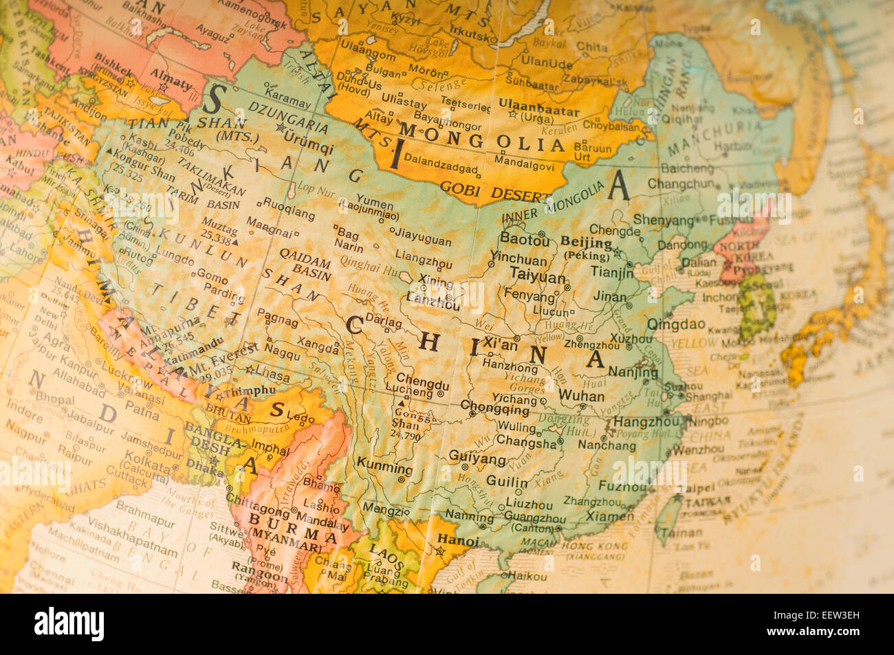 Map maps asia japan china hi-res stock photography and images - Alamy