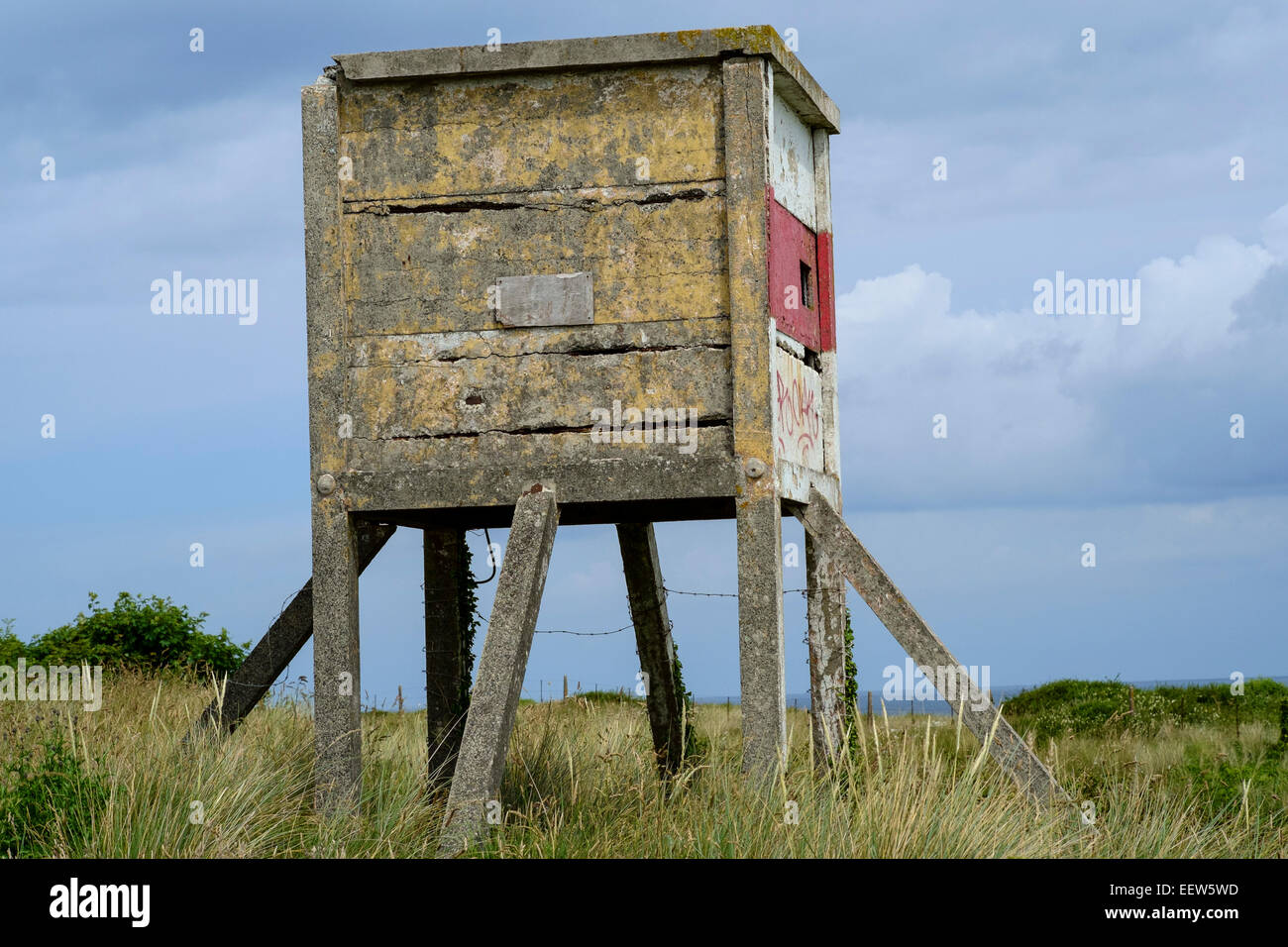 Lelant, Cornwall, UK; Look out point on the Coastal Path at Lelant ...