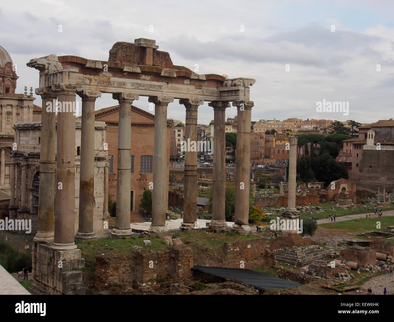 Forum Romanum. Monuments of Rome Stock Photo - Alamy
