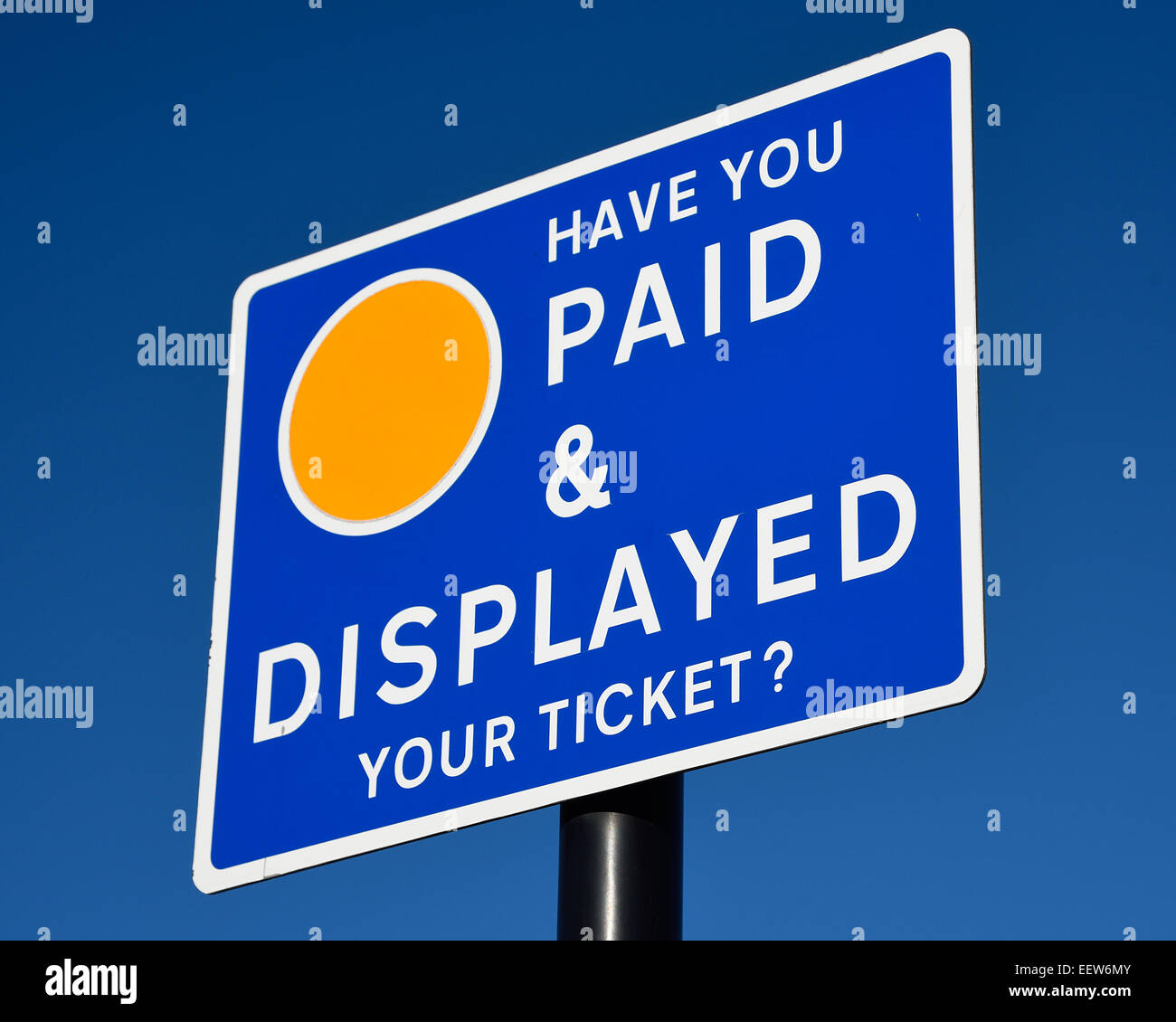 Sign in a pay and display car park Stock Photo - Alamy