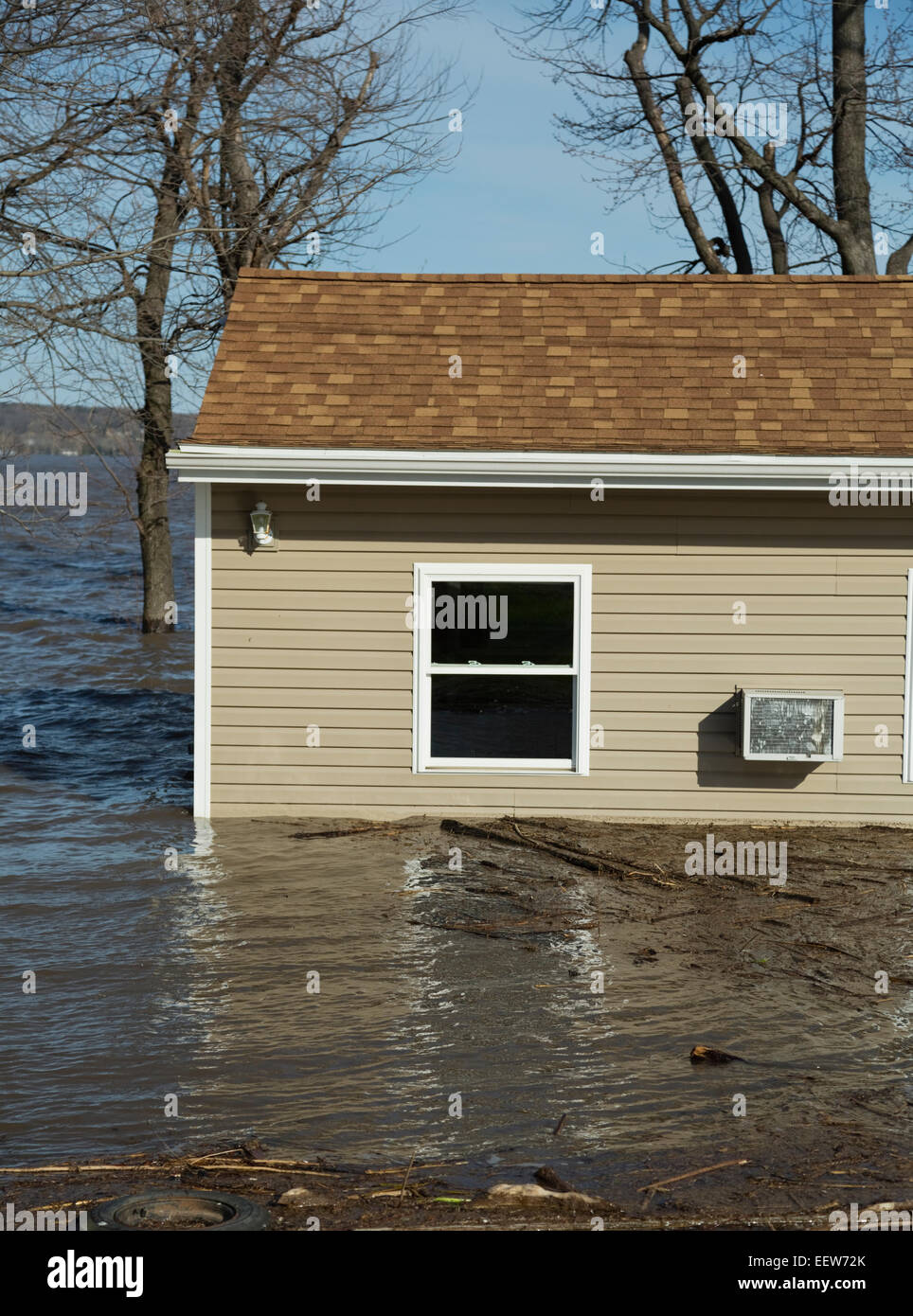View of flooded house Stock Photo - Alamy
