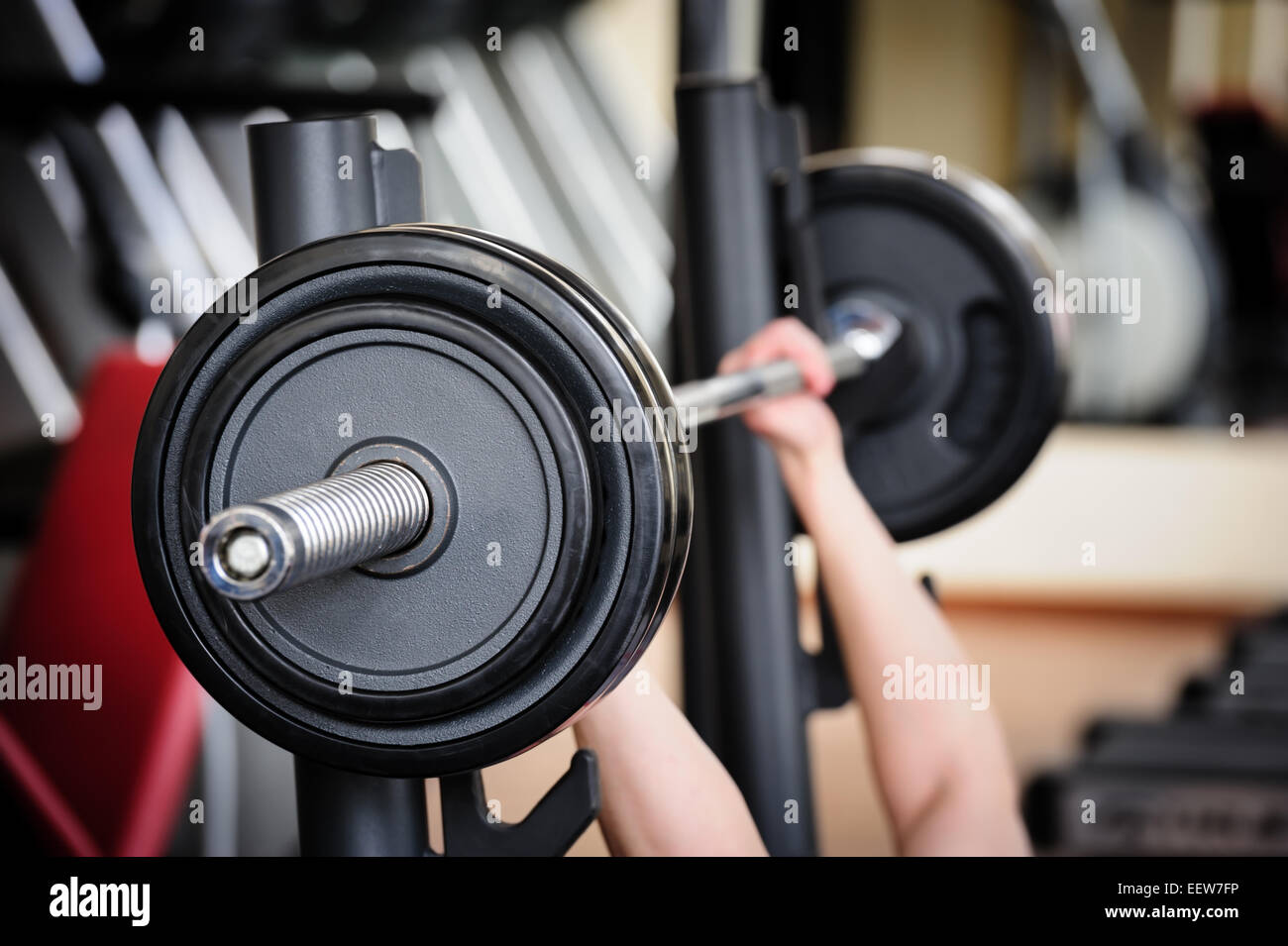 Barbell ready to workout Stock Photo - Alamy