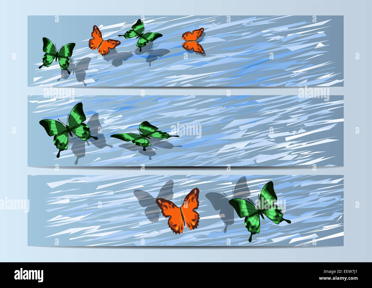 banners with butterfly Stock Photo - Alamy