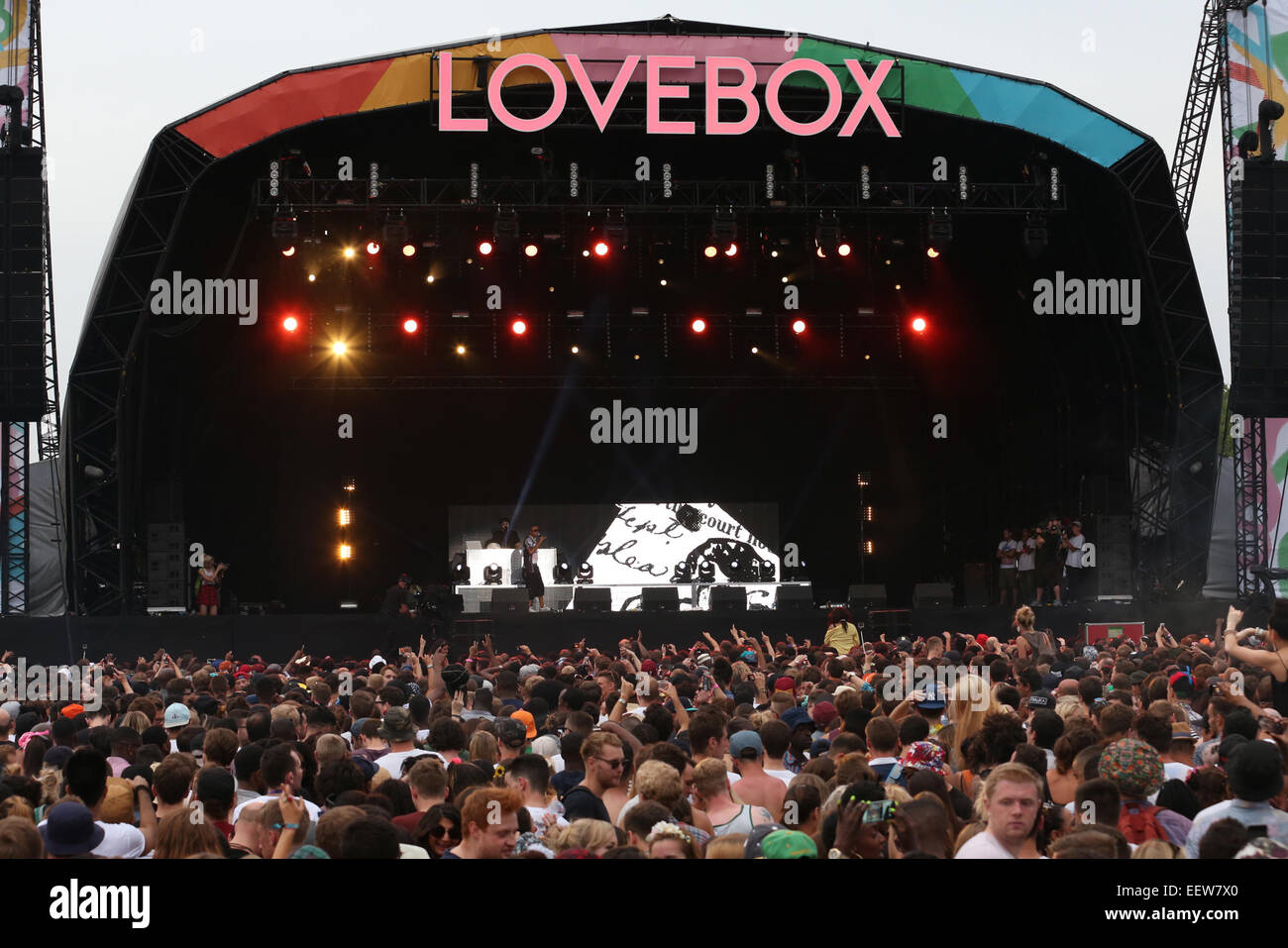 Rapper NAS performs at the Lovebox Festival in Victoria Park, London ...