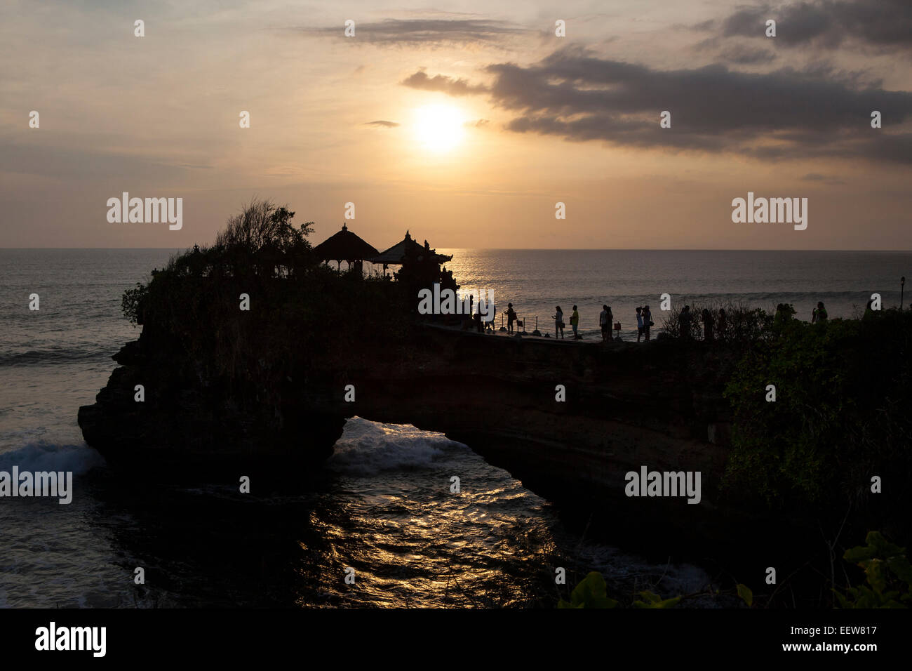 Tanah Lot Temple at sunset in Bali, Indonesia Stock Photo - Alamy