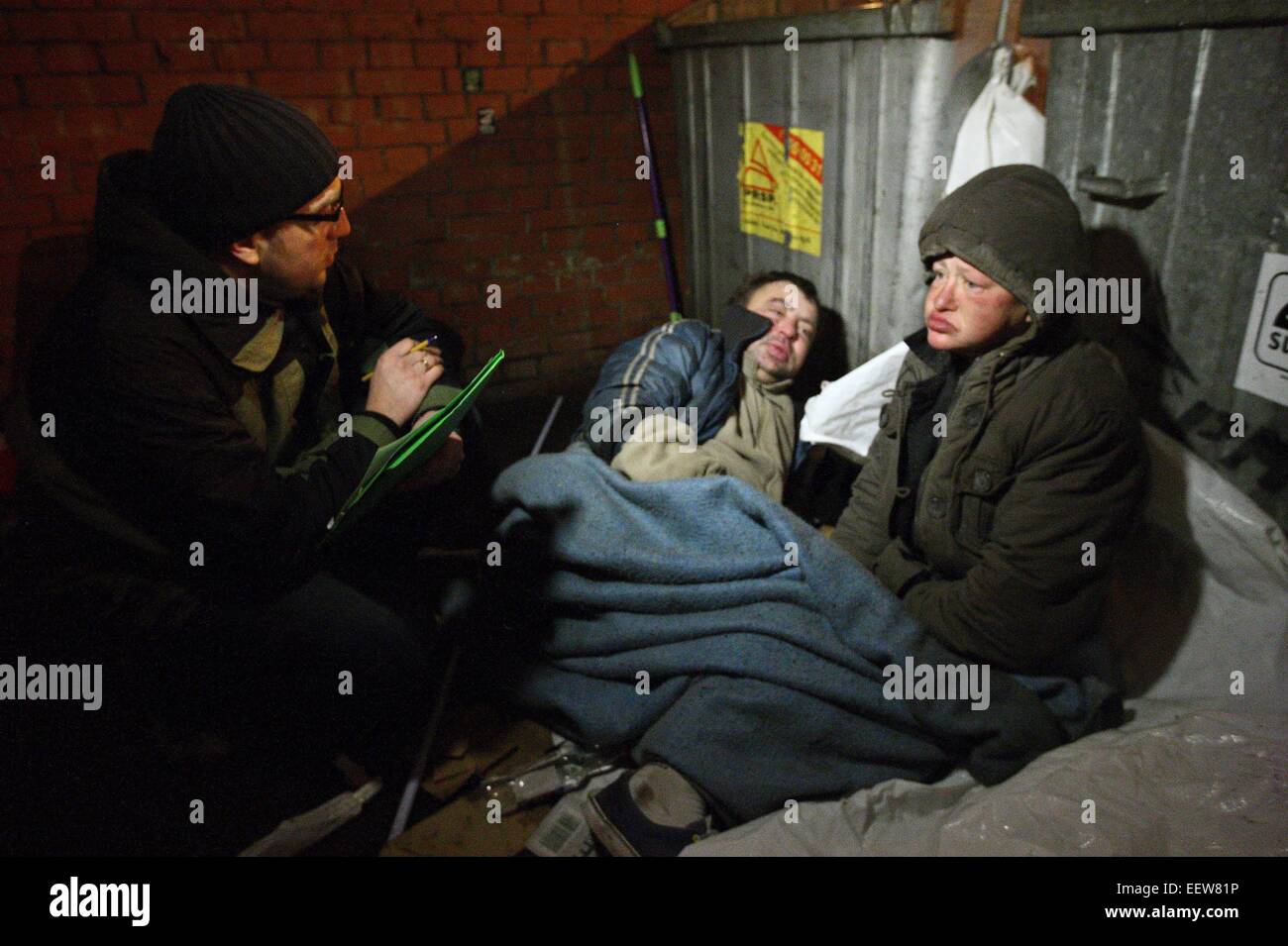 Gdansk, Poland. 21st January, 2015. Social care workers and Gdansk's ...