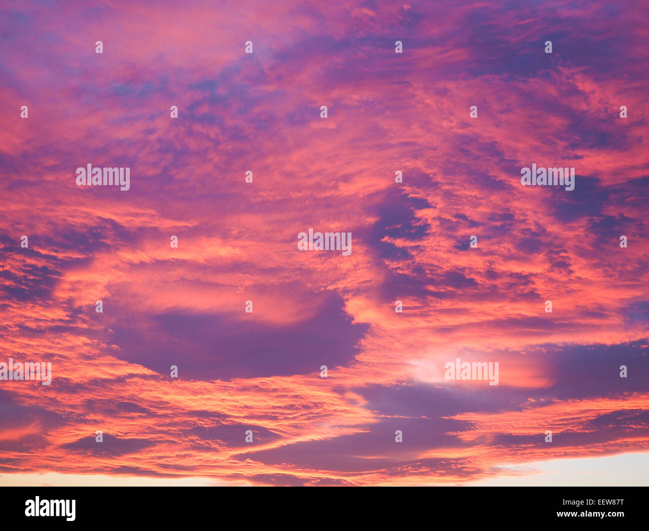 Red clouds in the sky at sunset Stock Photo - Alamy