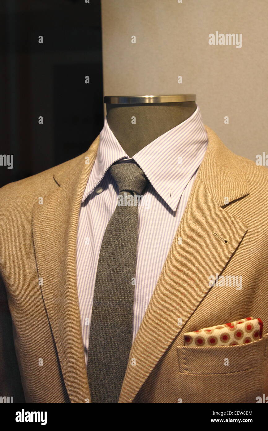 An elegant men suit on a mannequin Stock Photo - Alamy
