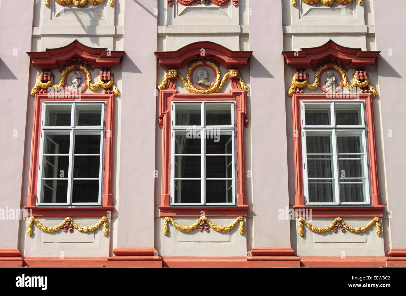 Renaissance windows in Prague, Czech Republic Stock Photo - Alamy