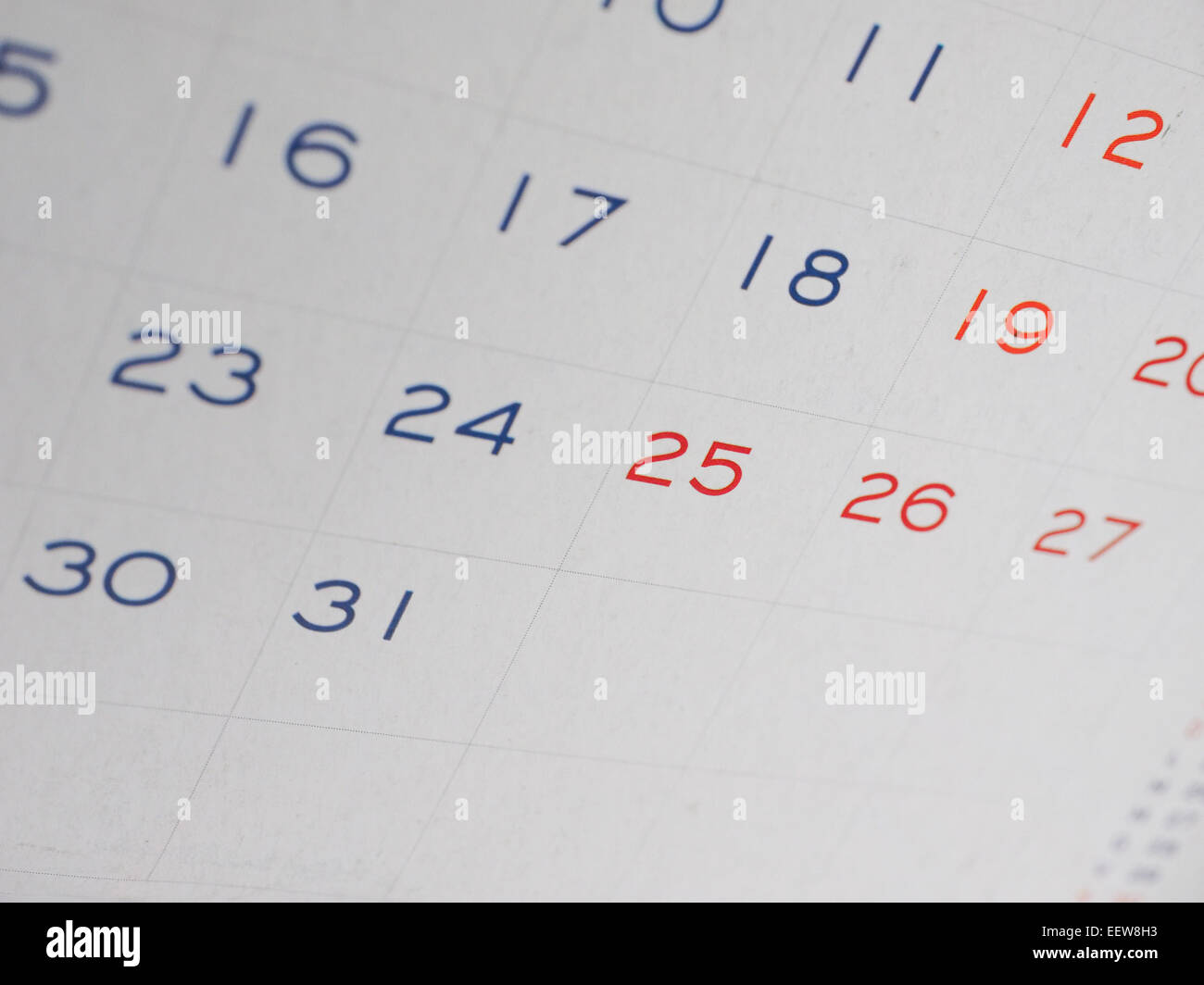 Month calendars hi-res stock photography and images - Alamy