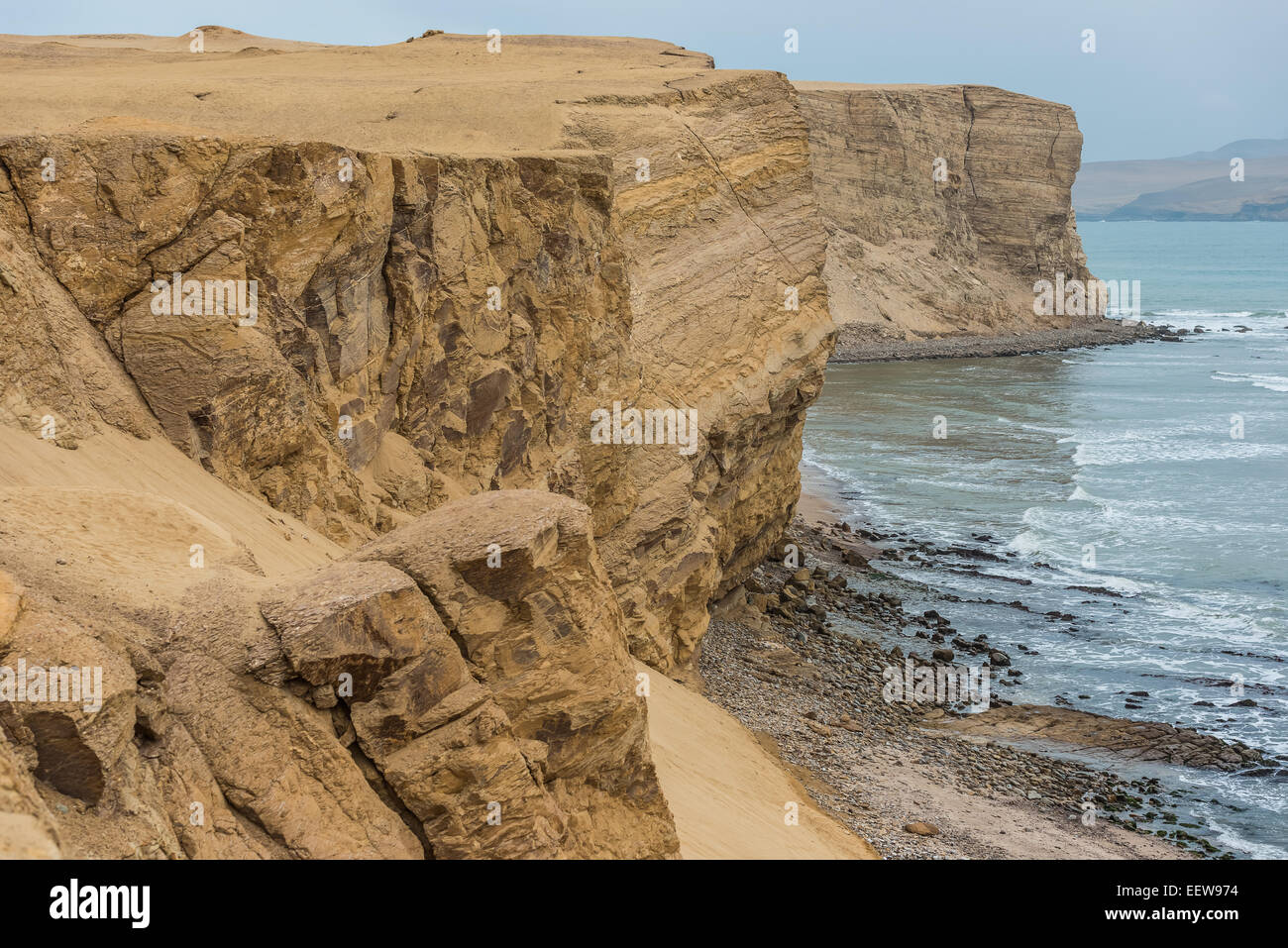 Paracas bay in the peruvian coast at Ica Peru Stock Photo - Alamy