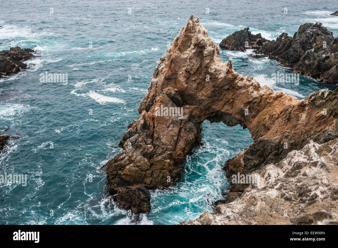 cliffs near the sea in the peruvian coast at puerto inca Peru Stock ...