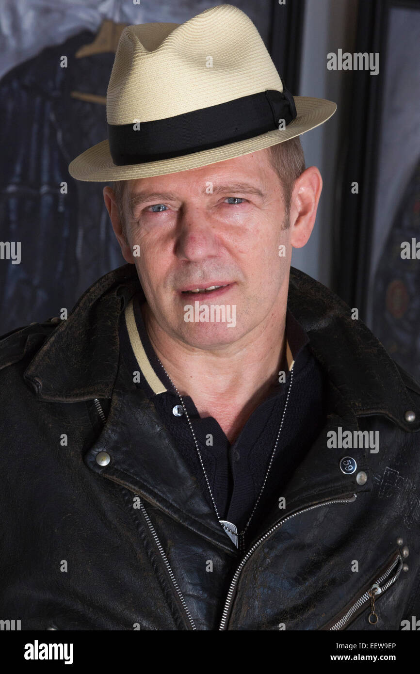 London, UK. 20 January 2015. Pictured: artist Paul Simonon in front of ...
