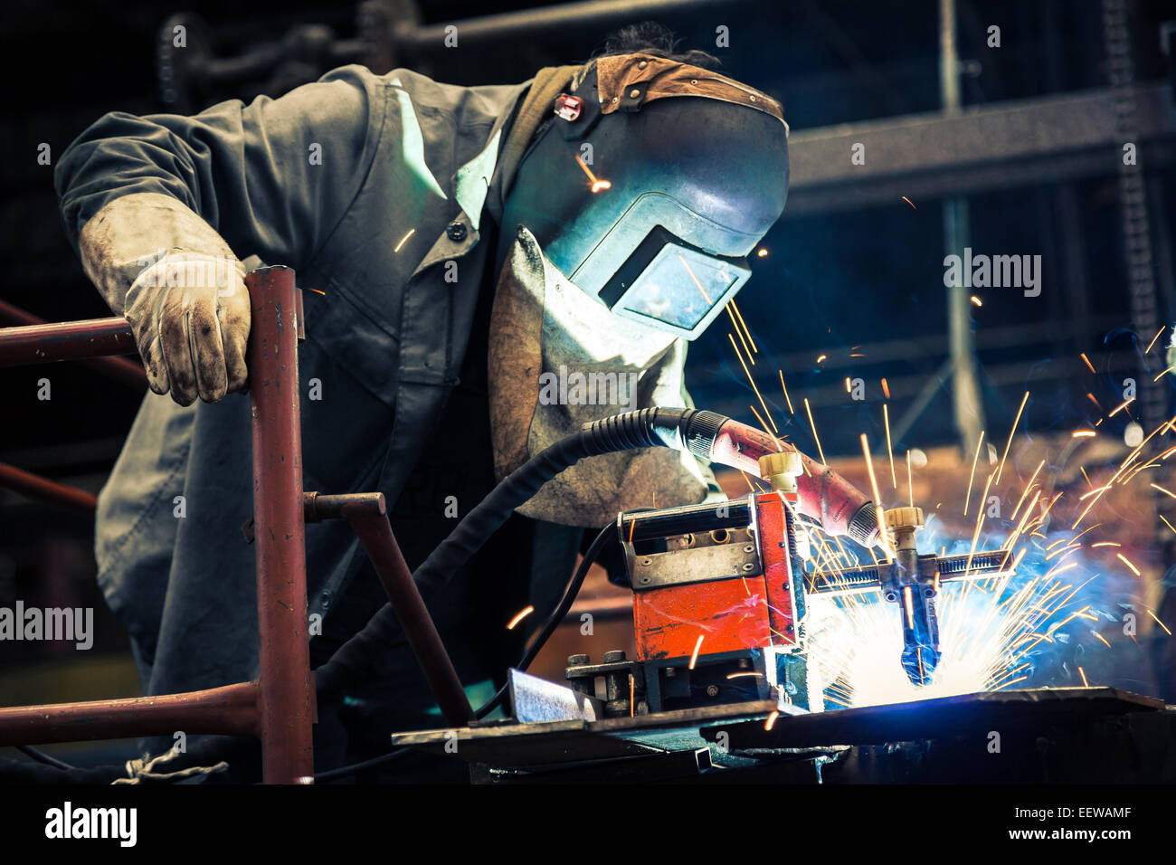 Industrial Worker at the factory Stock Photo - Alamy
