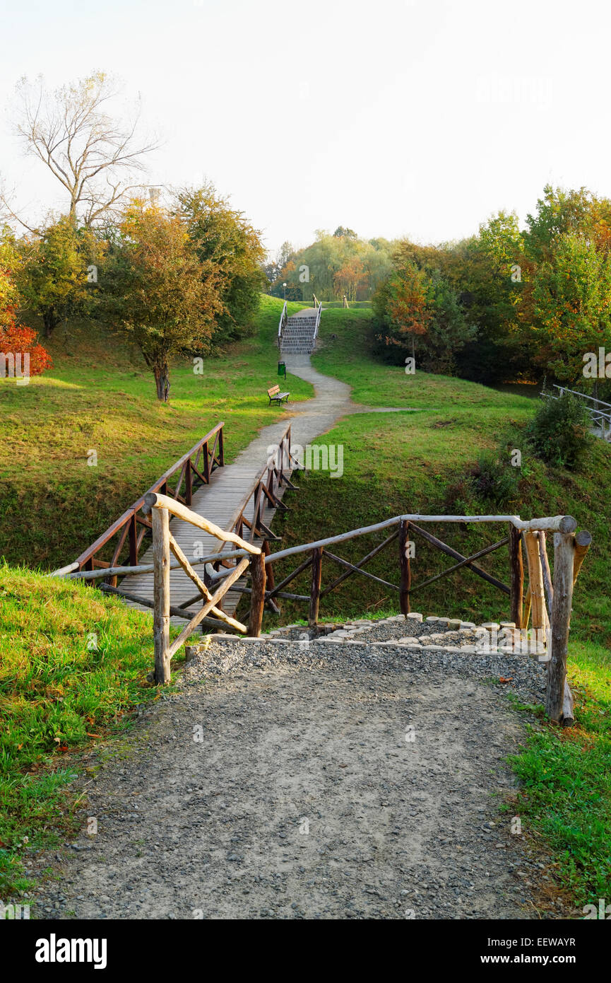footpath in a city park Stock Photo - Alamy