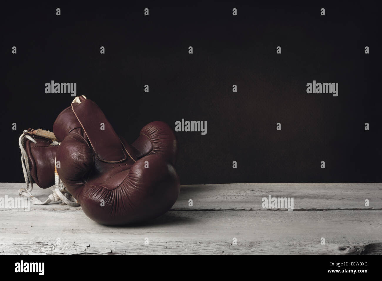 Vintage boxing gloves hanging on hi-res stock photography and images ...