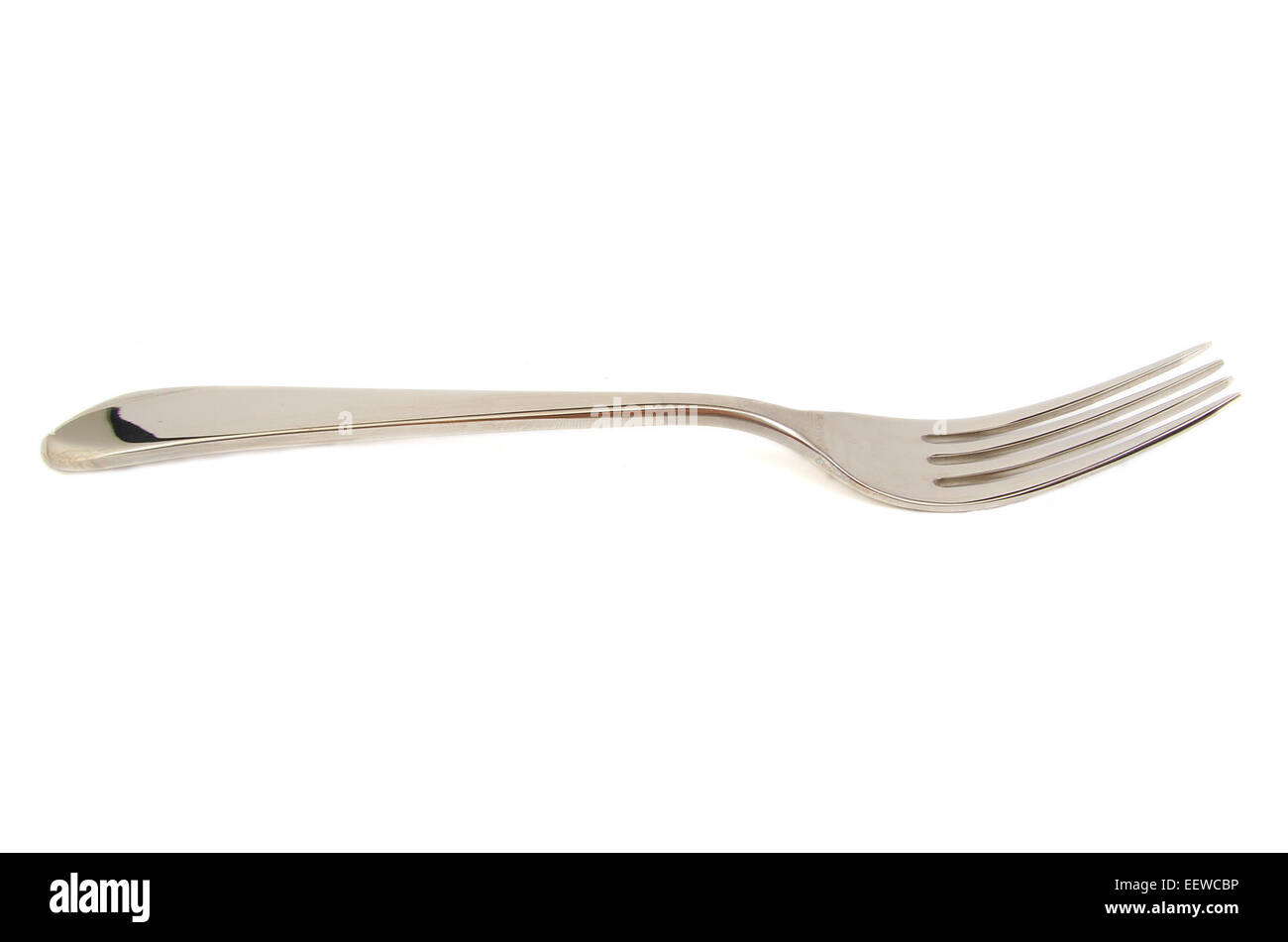 Metal fork on white background Stock Photo - Alamy