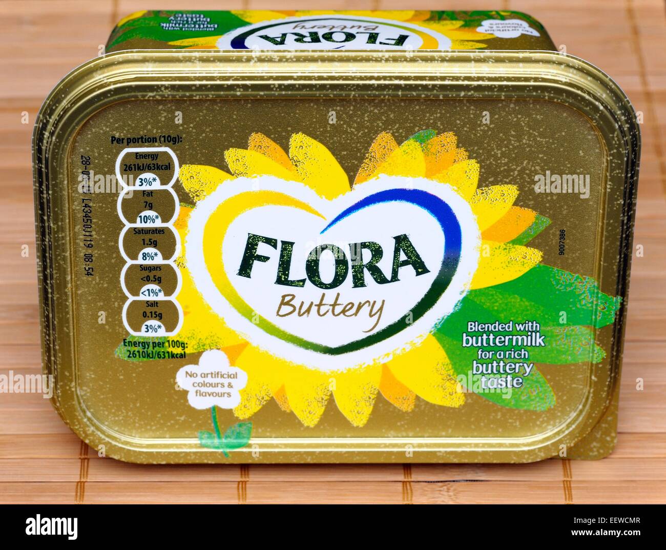 A tub of Flora buttery 1 kilo pack size England UK Stock Photo - Alamy