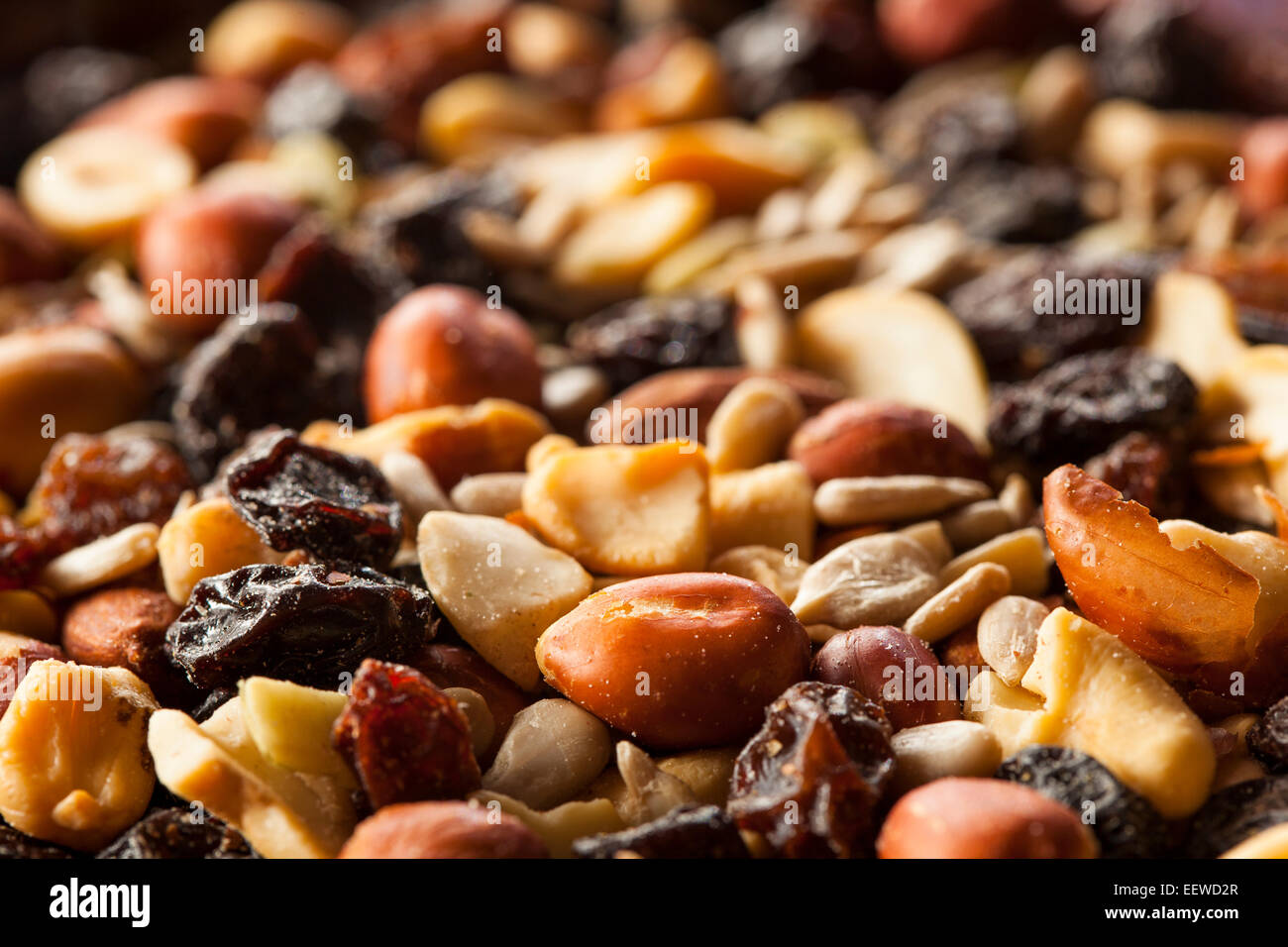 Raw Organic Homemade Trail Mix with Nuts and Fruits Stock Photo - Alamy