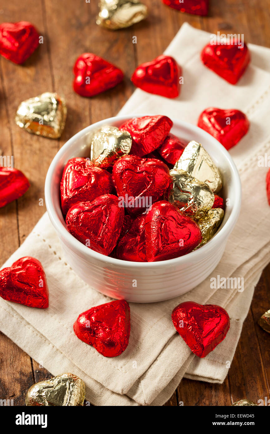 Chocolate Candy Heart Sweets for Valentine's Day Stock Photo - Alamy