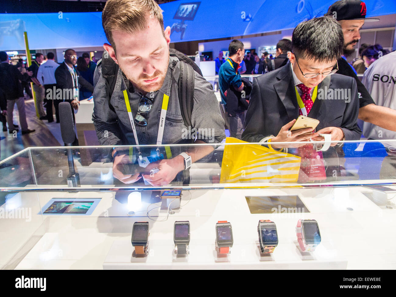 The Sony booth at the CES show held in Las Vegas Stock Photo - Alamy