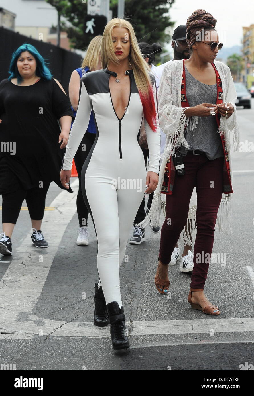Iggy Azalea and Rita Ora film the music video for their single 'Black ...