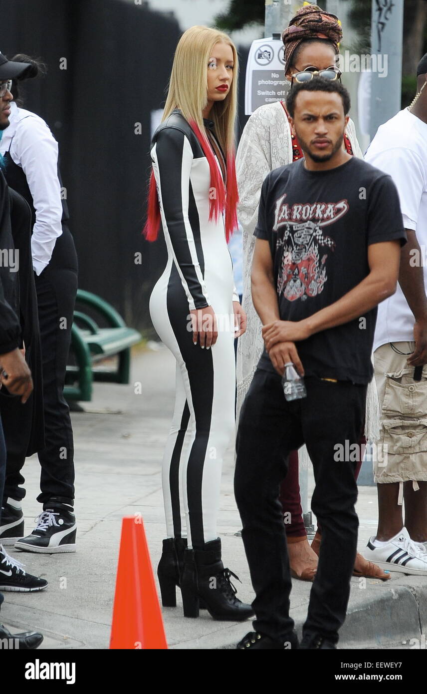 Iggy Azalea and Rita Ora film the music video for their single 'Black ...